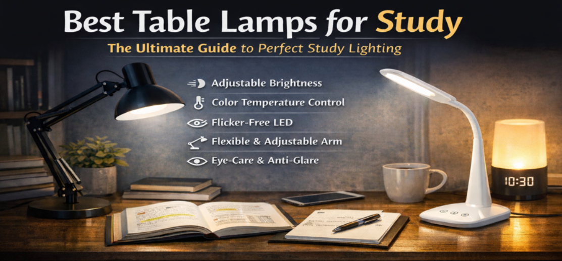 Best Table Lamps for Study | Roobai.com